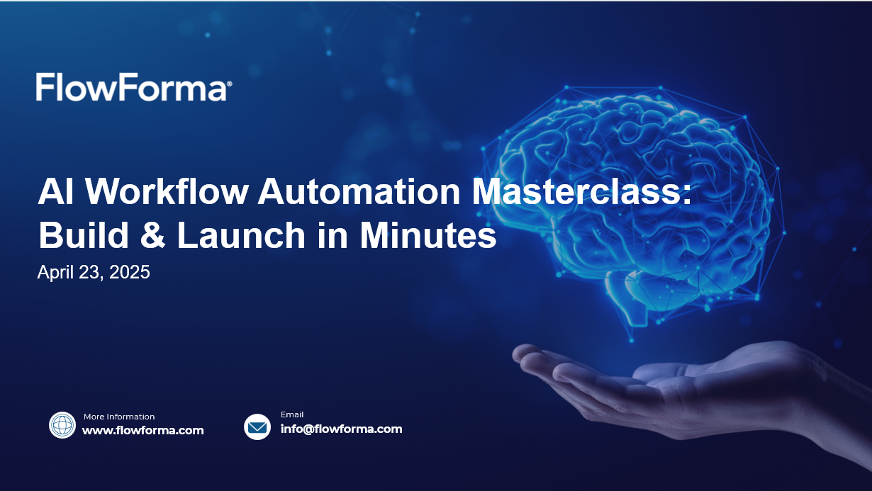 FlowForma Process Automation AI Masterclass Recording